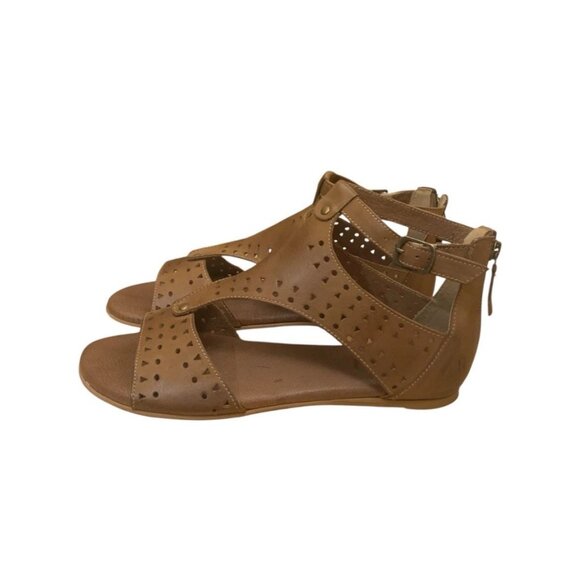 ROAN | Shoes | Roan Kit Cutout Leather Gladiator Sandals Shoes Size 85 ...